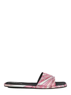 Emilio Pucci Printed Slide Sandals - Pink
