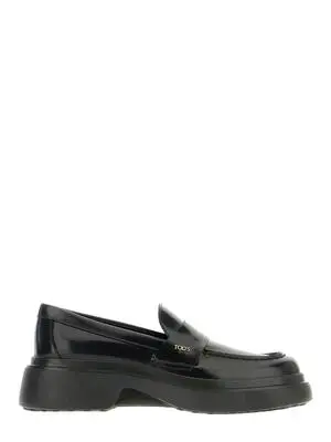TOD'S Platform Leather Loafers - Black