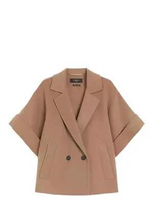 Max Mara Pera Double-breasted Short Coat - Neutrals