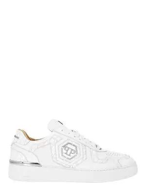 PHILIPP PLEIN Crocodile-Embossed Logo Trainers