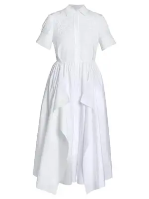 Erdem Embroidered Shirt Dress - White