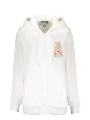 Moschino Zip-up Hoodie - White