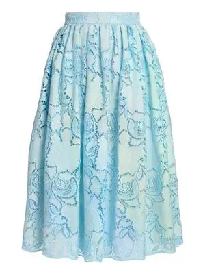 Erdem Floral-lace Midi Skirt - Blue