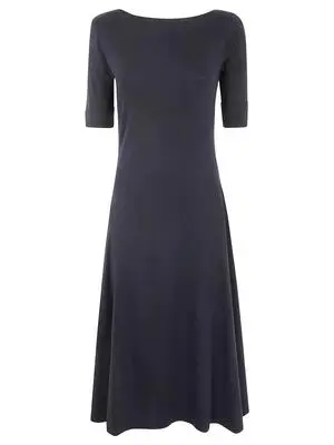 Ralph Lauren Boatneck Midi Dress - Black