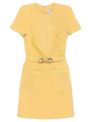 Elie Saab Elephant-buckle Short Dress - Neutrals