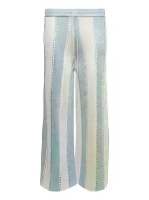 Calle Del Mar Cabana Stripes Knit Trousers - Blue