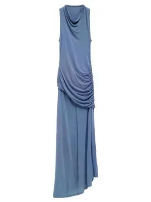 Paloma Wool Draped Gathered Dress - Blue