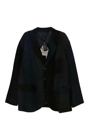 ZIGGY CHEN Patchwork Blazer - Blue