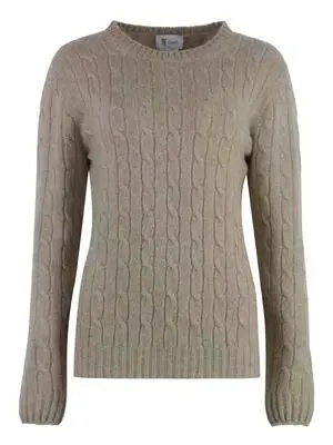 THE (ALPHABET) Cable-knit Sweater - Neutrals