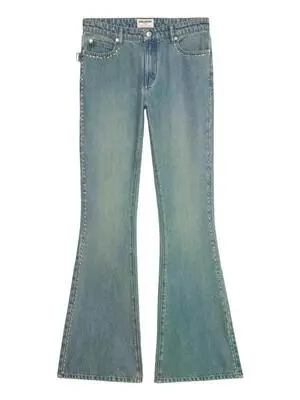 Zadig&Voltaire Eclip Stud-embellished Flared Jeans - Blue