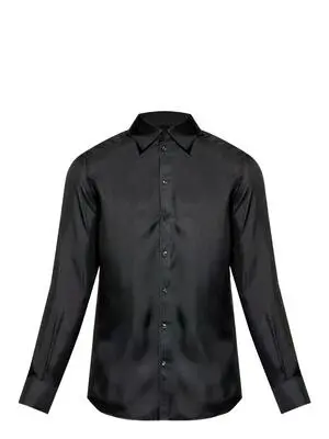 Dolce & Gabbana Long-sleeve Silk Shirt - Black