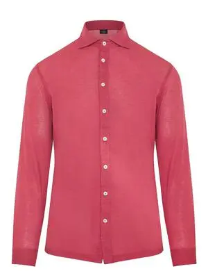 BARBA NAPOLI Linen Shirt - Red