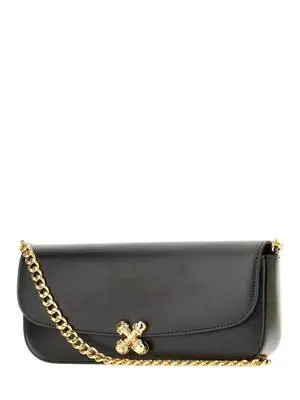 Alexander McQueen Skull Flower Shoulder Bag - Black