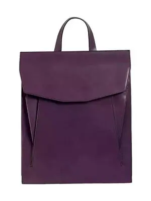 MERRYL TIELMAN Claudie Flap-pocket Leather Backpack - Purple