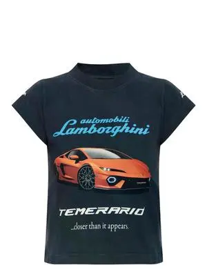 Balenciaga Lamborghini Car-print T-shirt - Black