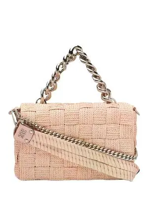 Casadei Hanoi Woven Chain Shoulder Bag - Neutrals
