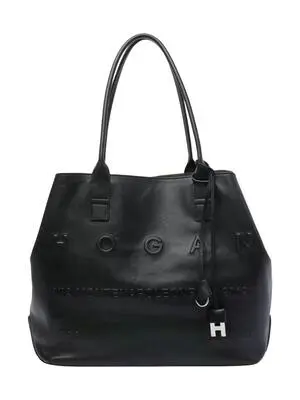 Hogan Leather Tote Bag - Black