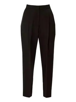 Erdem Pleated Straight Trousers - Black