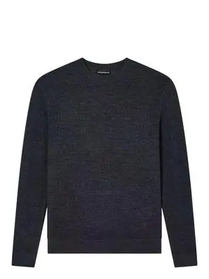 Emporio Armani Textured Wool Sweater - Grey