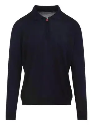 Kiton Half-zip Polo Shirt - Navy Blue