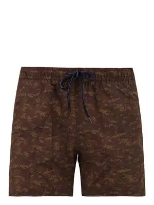DRUMOHR Printed Swim Shorts - Brown