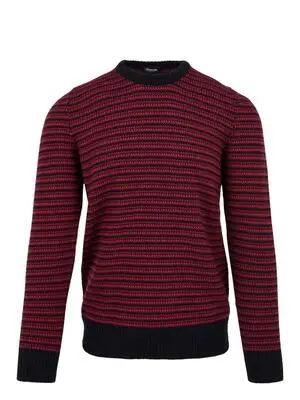 DRUMOHR Pullover Sweater - 004 Bordeaux/navy