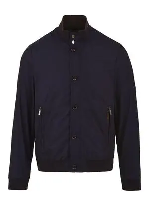 MOORER Button Detailed Jacket - Blue