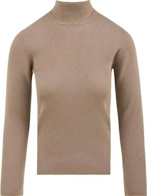 DRUMOHR Ribbed Turtleneck Pullover - Sand
