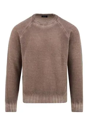 DRUMOHR Crewneck Pullover Sweater - Dove Grey