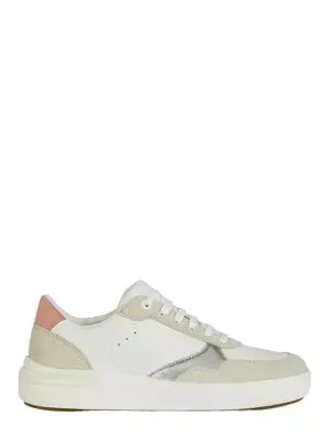 Geox Dalyla Panelled Sneakers - White
