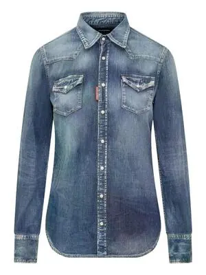 Dsquared2 Denim Western Shirt - Blue