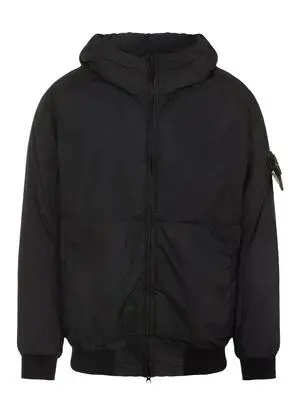 Stone Island Hooded Panelled Jacket Black