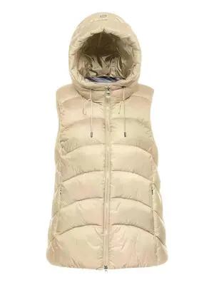 Geox Bleyze Hooded Quilted Vest - Neutrals
