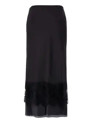 We11Done Lace-trimmed Maxi Skirt - Black