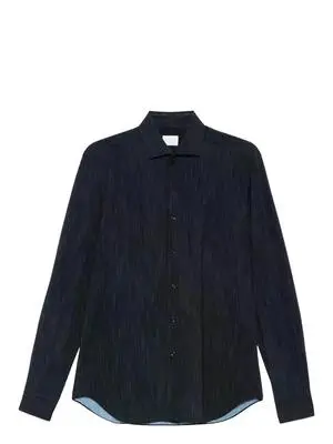XACUS Textured Long-sleeved Shirt - Blue