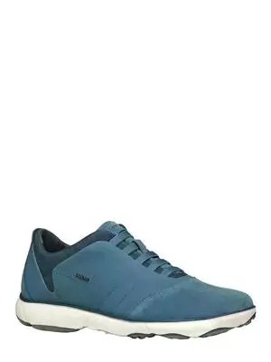 Geox Nebula Leather And Mesh Trainers - Blue