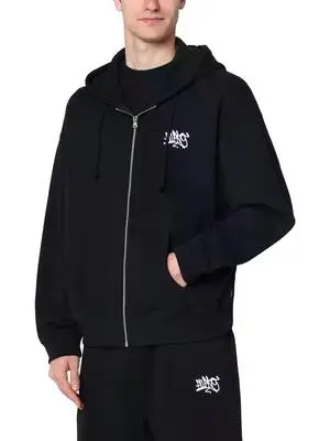 AWAKE NY Logo-print Zip-up Hoodie - Black