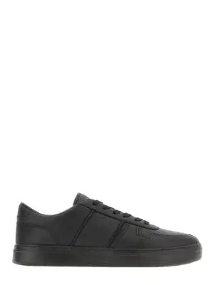 Hogan H668 Leather Lace-up Trainers - Black