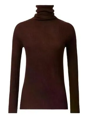 Fabiana Filippi Roll-neck Ribbed Jumper - Brown
