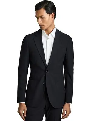 REISS Found Blazer Single-breasted Stretch Suit Blazer Slim-fit - Navy