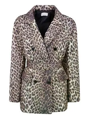 P.a.r.o.s.h Leopard-print Coat - Brown