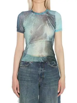 Jean Paul Gaultier Printed T-shirt - Blue