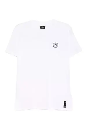 Fendi Logo-embroidered T-shirt - White