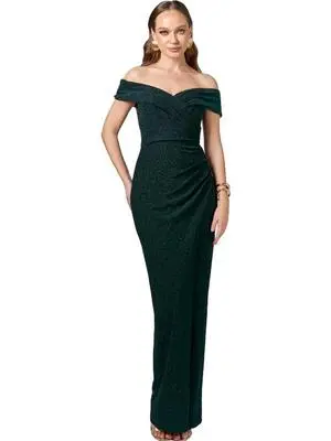 BARIANO Off-the-shoulder Maxi Dress - Emerald