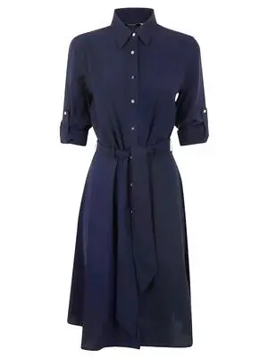Ralph Lauren Belted Shirt Dress - Blue