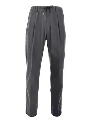 Herno Resort Pleated-front Trousers - Grey
