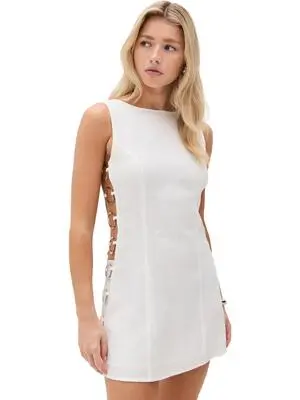 VRG GRL Discoteca Mini Dress - White