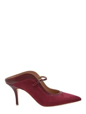 MALONE SOULIERS Delphi 70 Suede Mules - Burgundy