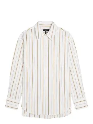 Rag & Bone Striped Cotton-poplin Shirt - White
