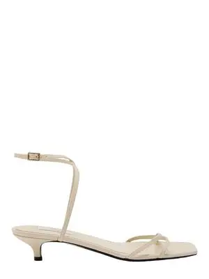 TOTEME Leather Sandals - White